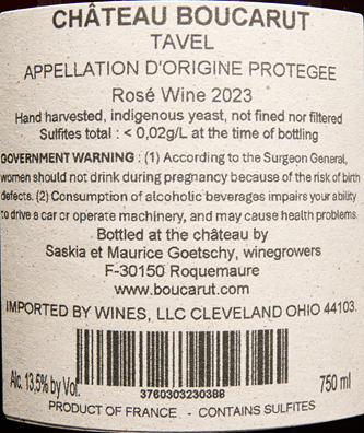 Tavel Rose', 2023, Qu Est ce qu on by Chateau de Boucarut, Rhone ...